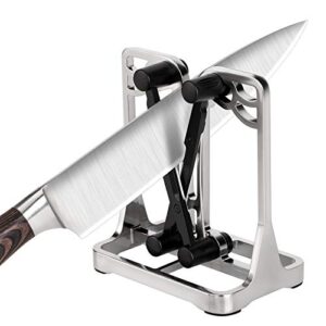 knife sharpener, knife sharpeners for kitchen knives, knife sharpening with adjustable angles, ehoyal kitchen knife sharpener helps repair sharpens, hones, polishes blades for steel knives