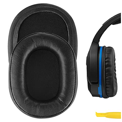 Geekria QuickFit Replacement Ear Pads for Turtle Beach Ear Force Stealth 700, 450, 420X, 600, 500P, Ear Force XO Seven Gaming Headphones Earpads, Headset Ear Cushion (Black)