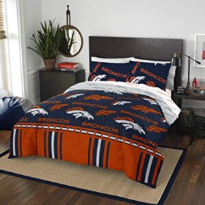 Northwest The Company Officially Licensed NFL Denver Broncos Queen Bed in a Bag Set, 86" x 86"