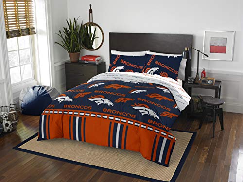 Northwest The Company Officially Licensed NFL Denver Broncos Queen Bed in a Bag Set, 86" x 86"