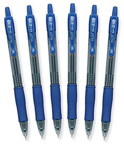 pilot g2 retractable premium gel ink roller ball pens blue (fine)