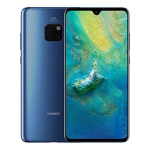 huawei mate 20 (128gb/4gb) 6.53" fhd+ display triple camera 4000 mah battery 4g lte gsm dual sim global unlocked (hma-l29) international version, midnight blue