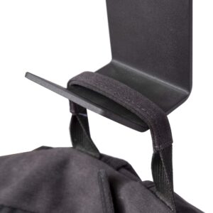 Stand Up Desk Store Clamp-On Under Desk Headphone Hook, Backpack Hook, and Purse Hook for Desk - Black