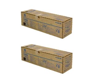 tn616k genuine konica minolta toner cartridge 2 pack, a1u9130, 41500 page-yield per ctg, black