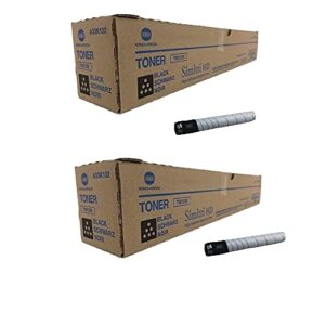 tn512k genuine konica minolta toner cartridge 2 pack, a33k132, 27000 page-yield per ctg, black