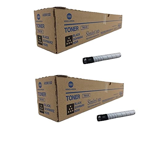 TN512K Genuine Konica Minolta Toner Cartridge 2 Pack, A33K132, 27000 Page-Yield Per Ctg, Black