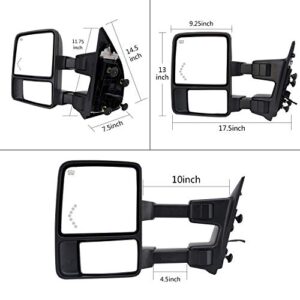 Perfit Zone TOWING MIRROR Replacement Fit for RIGHT Passenger Side SUPER DUTY F250 08-16