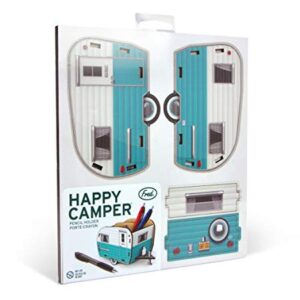 Genuine Fred Happy Camper Vintage Camper Pencil Holder, White and Blue (5242680)