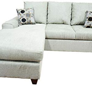 A&A Furniture Contemporary Gray Sofa Chaise