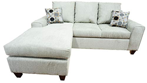 A&A Furniture Contemporary Gray Sofa Chaise