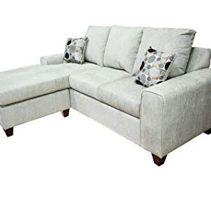 A&A Furniture Contemporary Gray Sofa Chaise