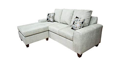 A&A Furniture Contemporary Gray Sofa Chaise