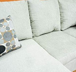 A&A Furniture Contemporary Gray Sofa Chaise