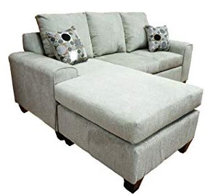 A&A Furniture Contemporary Gray Sofa Chaise