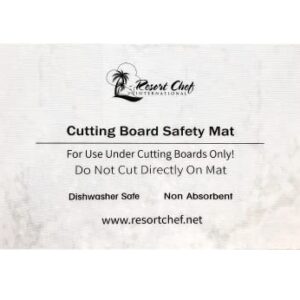 Resort Chef International Non-Slip Safety Mat for Under Kitchen Cutting Boards - Hygienic Non-Absorbent and Dishwasher Safe