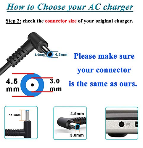 19.5V 3.33A 65W Laptop Charger Replacement for HP Elitebook 840-G3 850-G3 820-G3 745-G3 725-G3 755-G3 840-G4 820-G4 850-G4 840-G5 G6 ProBook 450 650 640 G5 G4 G6 G7 PavilionX360 Ac Adapter Power Cord