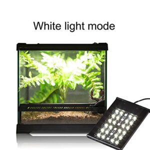 REPTI ZOO Terrarium Light Day and Night Mode Reptile LED Light Hood for Reptile Terrarium White Light and Blue Light Fit for Different Pet Habits