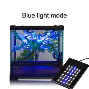 REPTI ZOO Terrarium Light Day and Night Mode Reptile LED Light Hood for Reptile Terrarium White Light and Blue Light Fit for Different Pet Habits