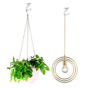 10 Sets Ceiling Hooks - Heavy Duty Swag Hook with Hardware for Hanging Plants Ceiling Installation Cavity Wall Fixing White