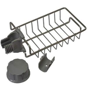 Hanging Faucet Rack Stainless Steel Adjustable Height, Flexible and Rotatable Small Sink Drain Rack, Suitable for Soap, sponges, brushes, rags, etc.