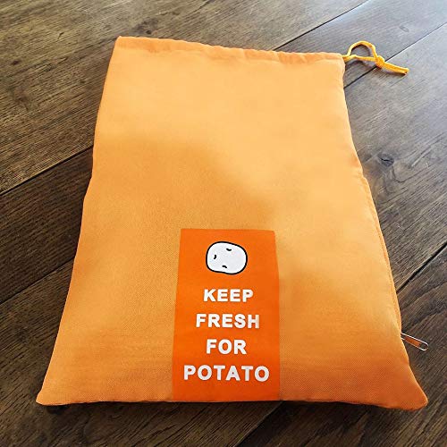 3 Vegetable Storage Bags - Onion/Potato/Garlic | Reusable produce or preserving onion bag, potato bag and garlic bag | Breathable lining to keep vegetables fresher for longer | From Jean Patrique