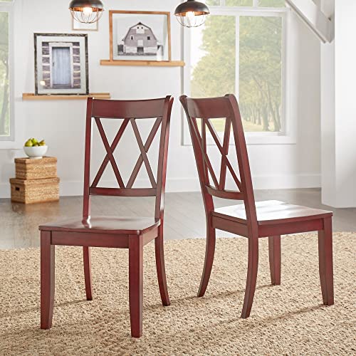 Inspire Q Eleanor Double X Back Wood Dining Chair (Set of 2) by Classic Grey