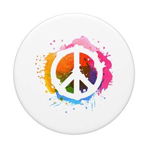 Make Love Not War - Hippie Gifts Peace Sign PopSockets PopGrip: Swappable Grip for Phones & Tablets