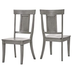 inspire q eleanor panel back wood dining chair (set of 2) by classic grey antique