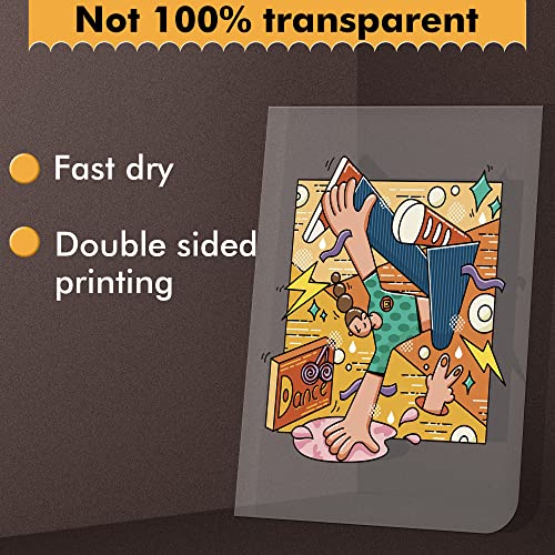 Koala Laser Transparency Film, Color Transparent Paper for OHP, Clear Overhead Projector Film 8.5x11 inches for Laser Jet Printer and Copier, Double-sided Printing Photo Transparent Film 20 Packs