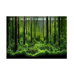 semme fish tank poster, aquarium background paper pvc adhesive underwater forest tank background poster backdrop decoration paper (122 * 46cm)