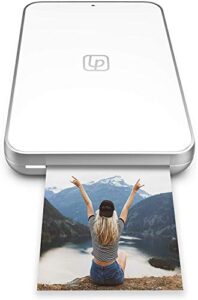 lifeprint ultra slim printer | portable bluetooth photo, video & gif instant printer with video embed technology, editing suite & social app for ios and android | 2x3 zink zero ink sticky-back film