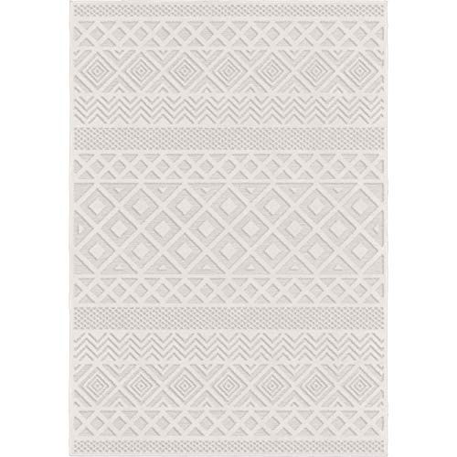 Orian Rugs Coastal Diamond Area Rug, 5 ft 2 in x 7 ft 6 in, Ivory