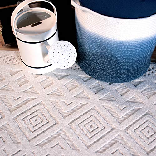 Orian Rugs Coastal Diamond Area Rug, 5 ft 2 in x 7 ft 6 in, Ivory