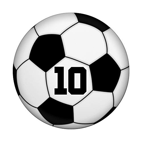 Soccer Ball #10 Grip for Soccer or Football Player No. 10 PopSockets PopGrip: Swappable Grip for Phones & Tablets