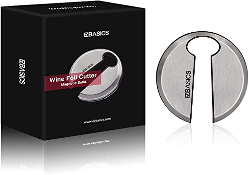 EZBASICS Wine Foil Cutter, Stainless Steel Shell, Magnetic Design, Gift Box Package