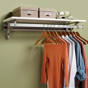 arrange a space arrrange a space rcmsy best 36" single shelf/hang rod kit white closet system