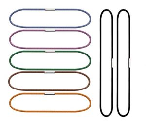 mini skater 7 random color notebook elastic spring bands connecting insert refill replacement strap bands accessories for travel journal, 7pcs