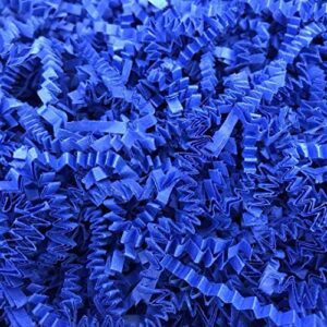 black cat avenue 2 lb royal blue crinkle cut paper shred filler for gift wrap and basket filler