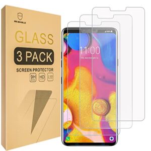 mr.shield [3-pack] designed for lg v40 thinq [tempered glass] screen protector with lifetime replacement