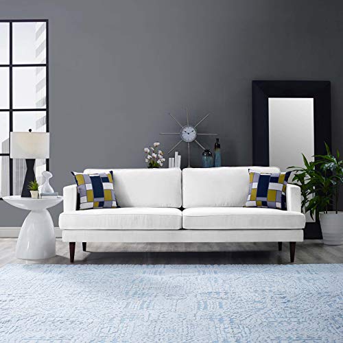 Modway Agile Upholstered Fabric Contemporary Modern Sofa In White