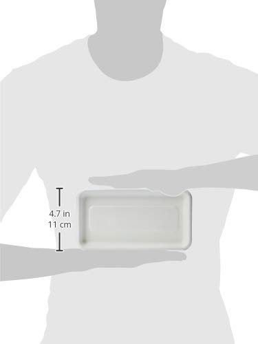 Amazon Basics Compostable Mini Tray, 8.3" x 4.5" x 0.6", White, Pack of 500