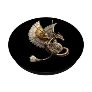 Steampunk Dragon on watch PopSockets PopGrip: Swappable Grip for Phones & Tablets