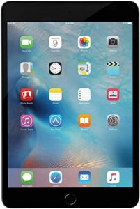 apple ipad mini 4, 128gb, space gray - wifi + cellular (renewed)