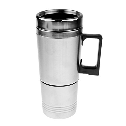 kesoto 12V in Car Thermal Heated Travel Mug Cup Plug Heater Camping Coffee Milk