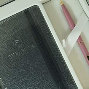 Cross Sheaffer Rare Made in The USA Signature Slim Classic Fashion Matte Rose Pink with 22KT Gold Appointment Ballpoint Pen and Matching Sheaffer Journal