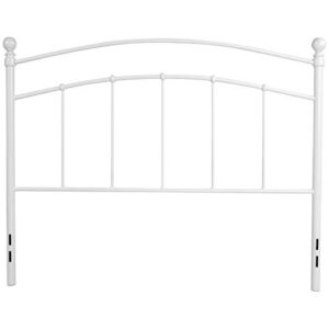 flash furniture woodstock decorative white metal full size headboard