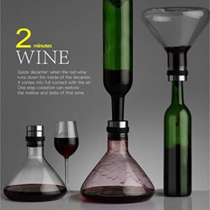 NORTHOME Wine Breather carafe with lid 50oz, Hand Blown heat-resistant Glass, Red Wine Carafe, Wine Decanter Wine Accessories