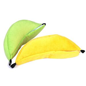 angel3292 Warm Plush Sleeping Cage Hanging Hamster Pet Hammock Banana Nest Decor Toy Yellow