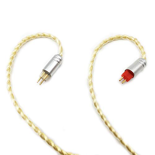 Linsoul Soft Silver Plated Cable for Shure SE215 LZ Shozy hibiki Kinera H3 Earphone IEMs (MMCX, 3.5mm Plug)