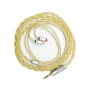 Linsoul Soft Silver Plated Cable for Shure SE215 LZ Shozy hibiki Kinera H3 Earphone IEMs (MMCX, 3.5mm Plug)